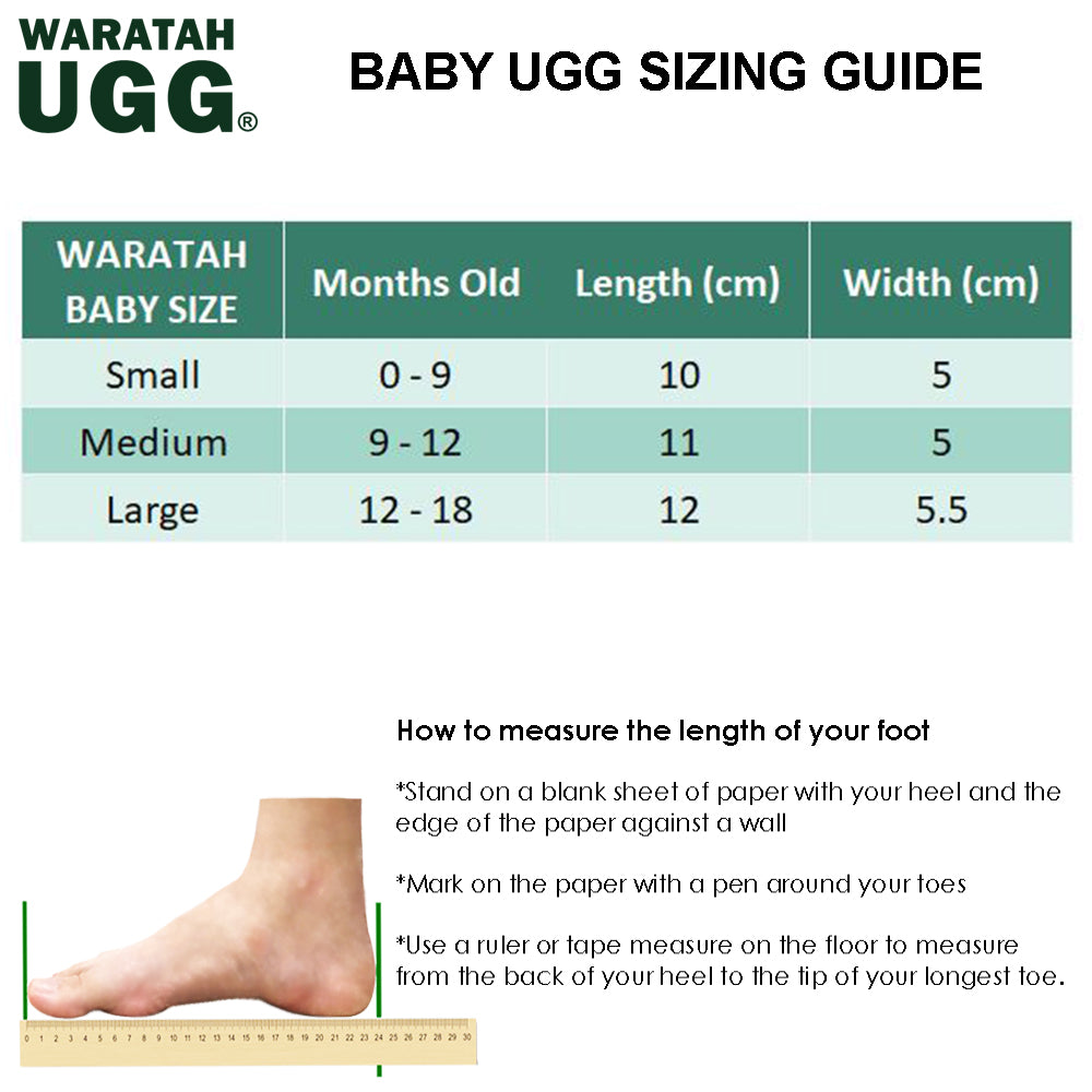 WARATAH UGG Australian Made Sheepskin Baby Boots - Chestnut